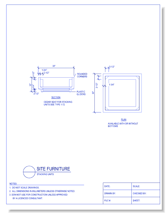 Stacking Units - CADdetails - CADdetails