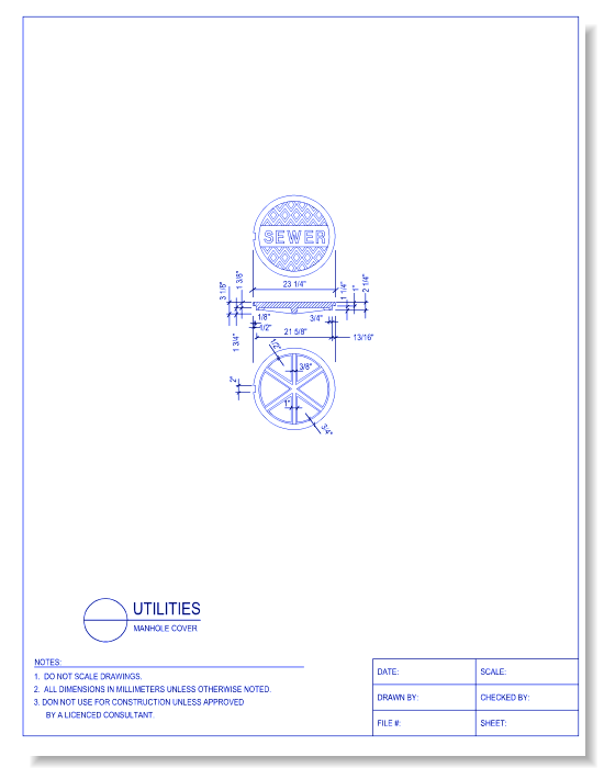 Manhole Cover - CADdetails - CADdetails