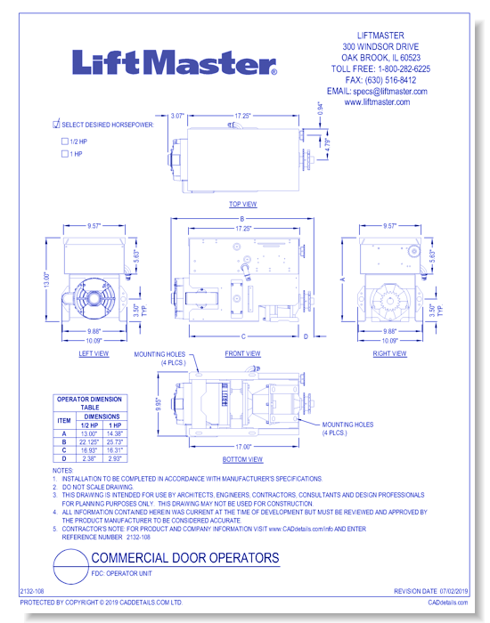 FDC: Operator Unit - Atlantic Water Gardens - CADdetails