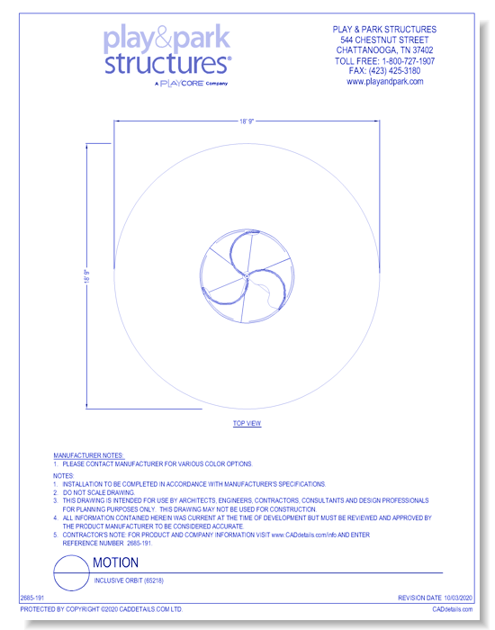 Motion: Inclusive Orbit (65218) - Play & Park Structures - CADdetails