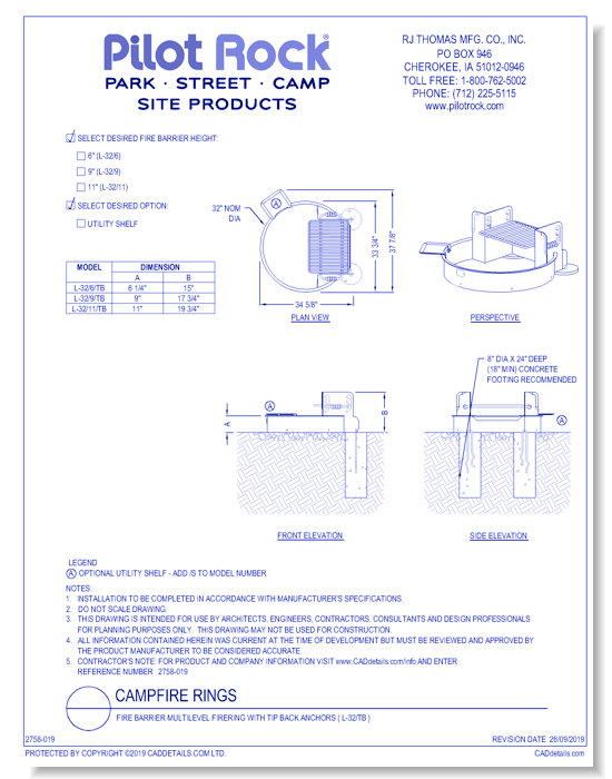 Campfire Rings: Fire Barrier Multilevel Firering with Tip Back Anchors ...