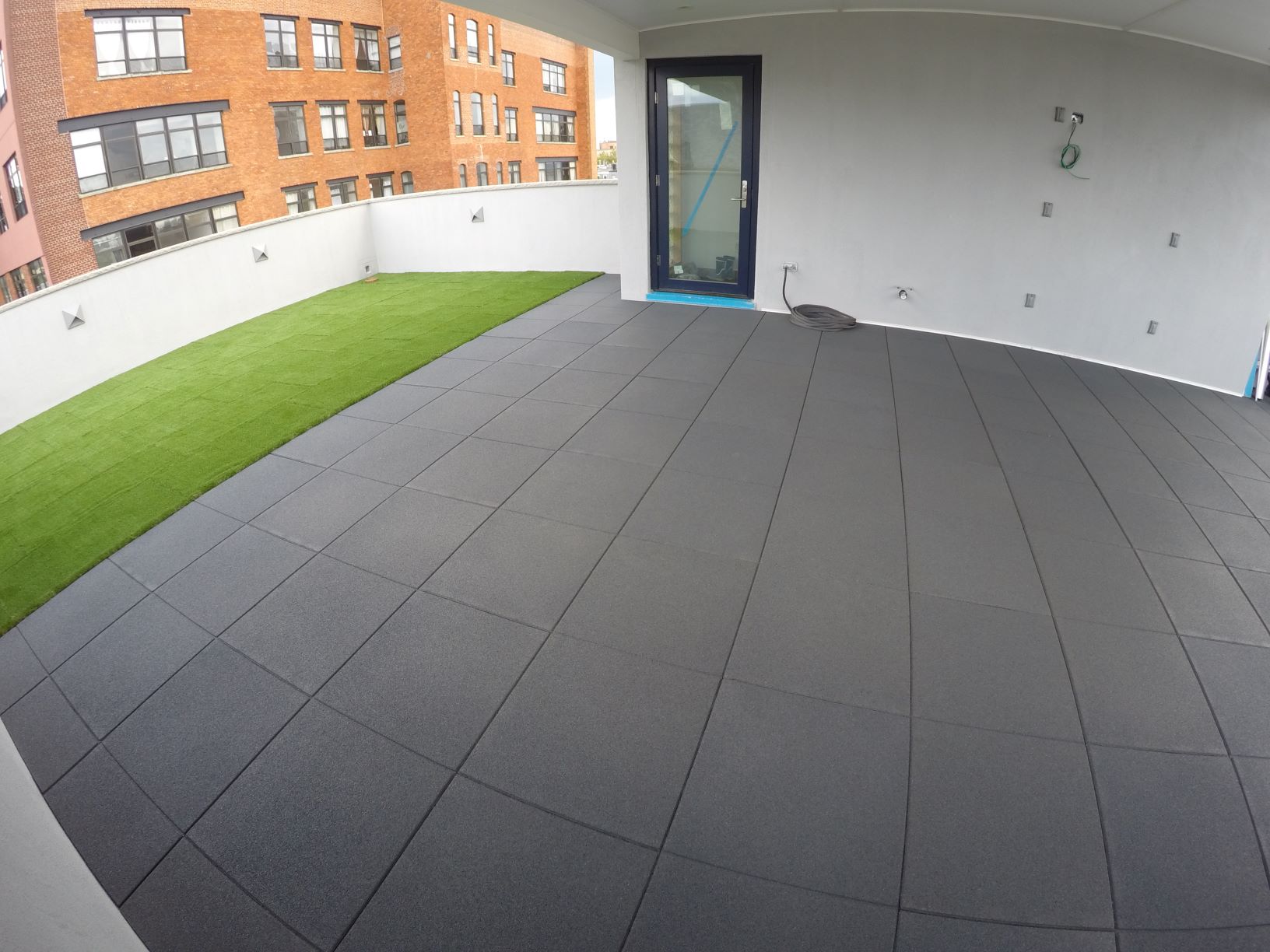 Rooftop Using Rubber Pavers with Our Turf-Top Tiles - CADdetails