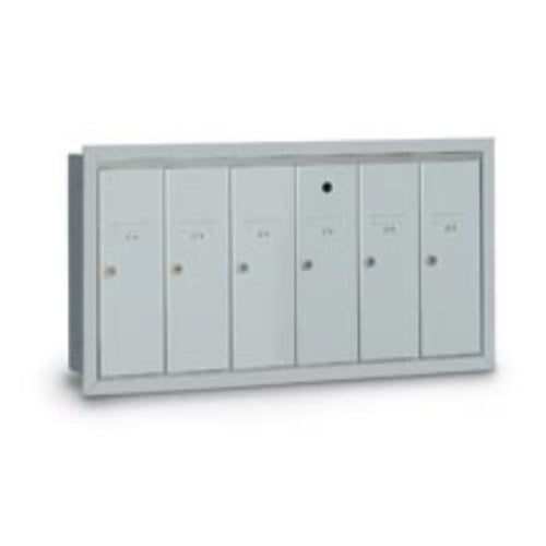 6-Door Recessed Vertical Mailbox - CADdetails