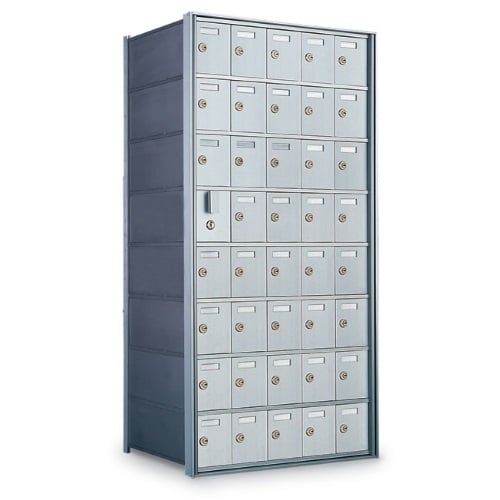 35-Door Front-Loading Private Horizontal Mailbox - CADdetails