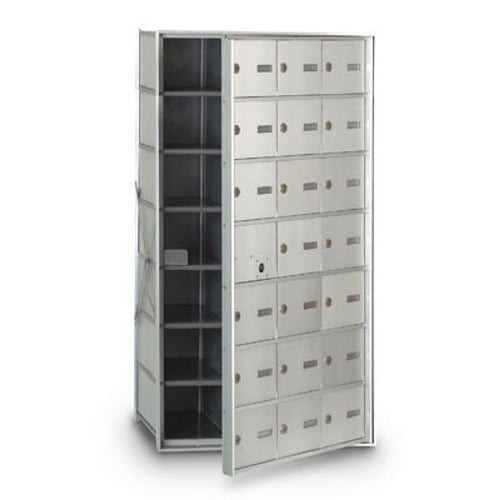 Front Loading 20-Door Horizontal Mailbox - CADdetails