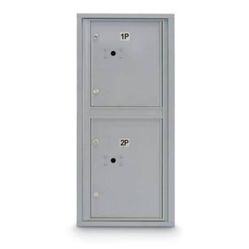 Standard 4C Mailbox with 2 Parcel Lockers - CADdetails