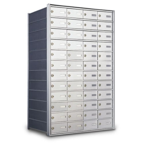 Rear Loading 48-Door Horizontal Private Mailbox - CADdetails