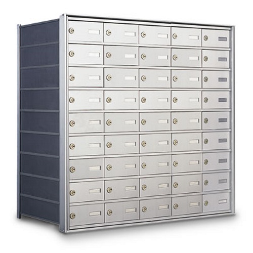 Rear Loading 45-Door Horizontal Private Mailbox - CADdetails