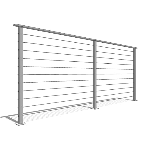 Cable Railing System with Flat Top - AGS Stainless Inc. - CADdetails