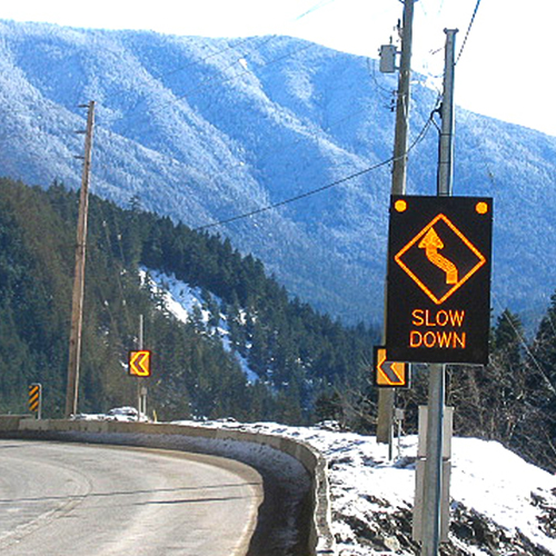 Vehicle Activated Traffic Calming Signs - CADdetails