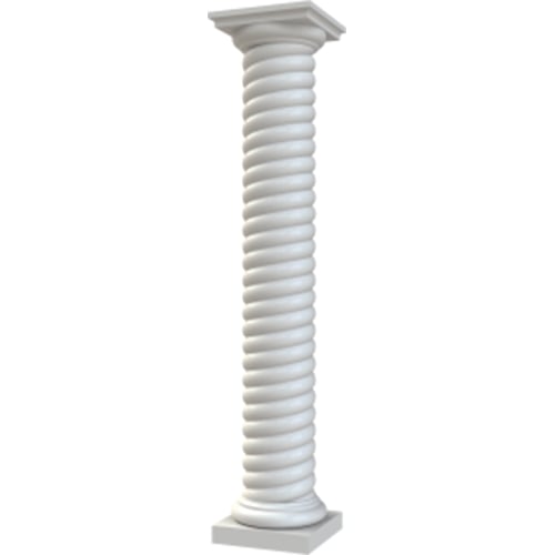 Round Non-Tapered Twist Rope Column - Royal Corinthian - CADdetails