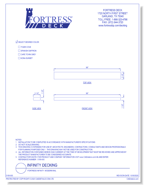 Fortress Infinity: Modern Rail - Fortress Deck - CADdetails