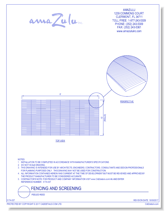 Peeled Reed - amaZulu - CADdetails