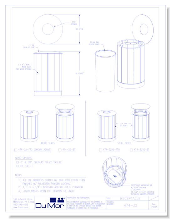 Receptacle 474 - DuMor - CADdetails