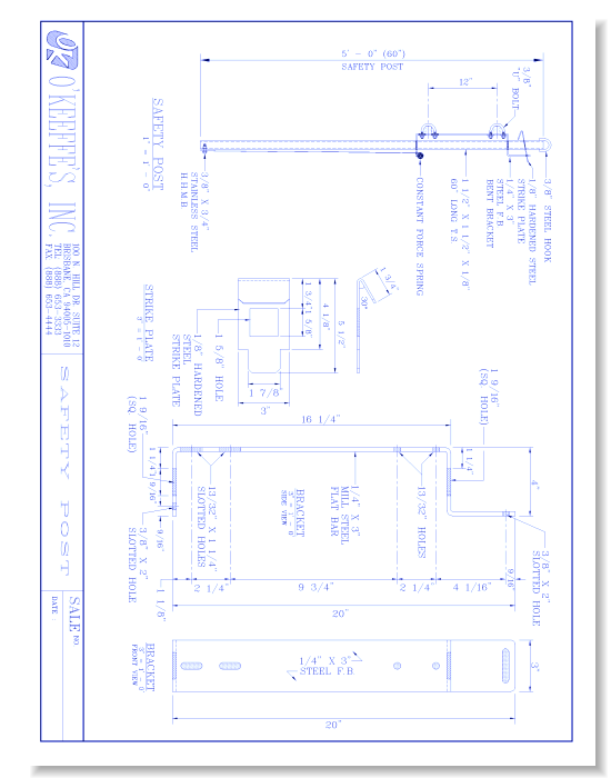 Safety Post - O'Keeffe's, Inc. - CADdetails