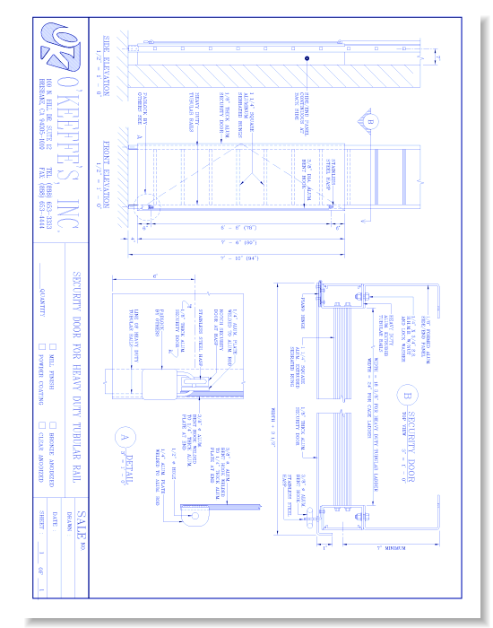 Security Door - O'Keeffe's, Inc. - CADdetails