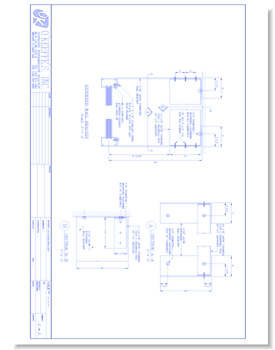 Extended Intermediate Bracket - O'Keeffe's, Inc. - CADdetails