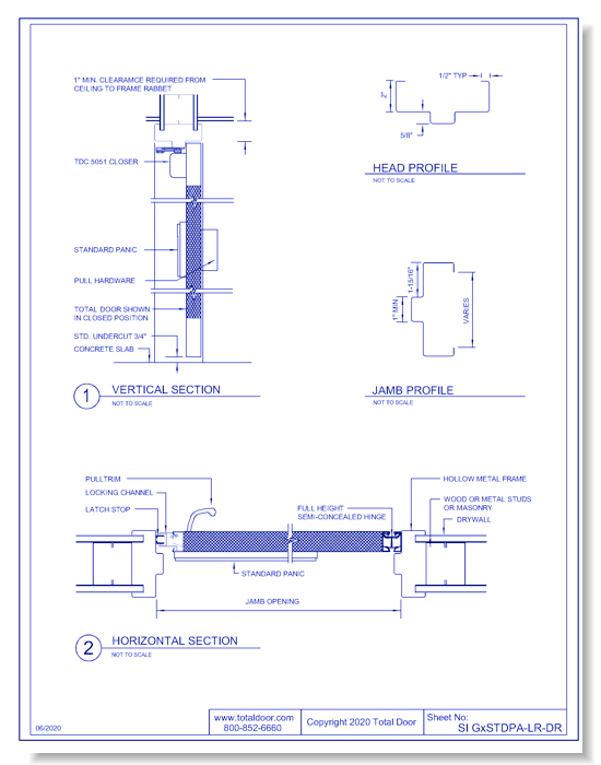 SI-GxSTDPA-LR-DR: Single Pull x Exit Device - Left Reverse - Double ...