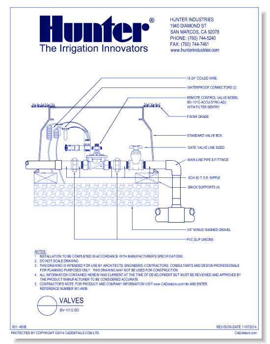 Valves - IBV-101G Iso - Hunter Industries - CADdetails