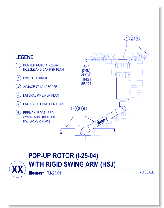 Rotors: I-25-04 Rotor Head (2 of 2) - Hunter Industries - CADdetails