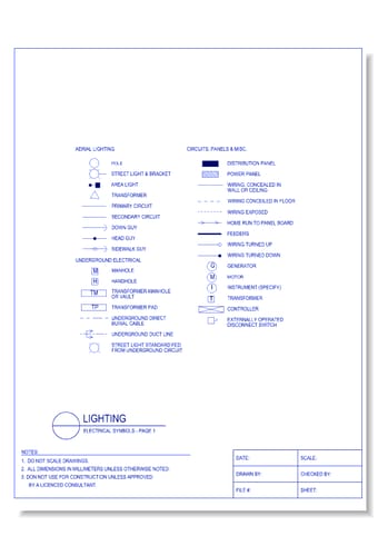 Electrical and Lighting Symbols - CADdetails - CADdetails