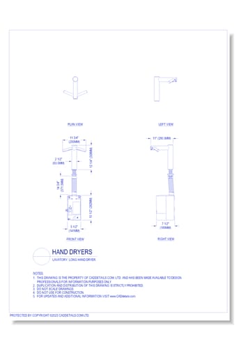Hand Dryers - CADdetails - CADdetails