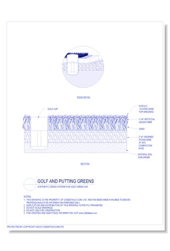 Golf and Putting Greens Applications - CADdetails - CADdetails