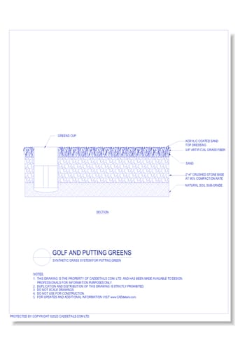 Golf and Putting Greens Applications - CADdetails - CADdetails