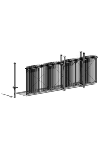Free Revit BIM Models | Cantilever Sliding Gates | Ommiclass