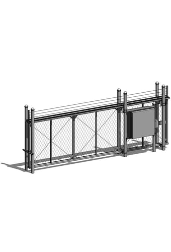 Free Revit BIM Models | Cantilever Sliding Gates | Ommiclass
