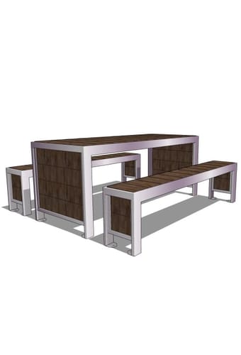 Free Revit BIM Models | Exterior Benches | Ommiclass