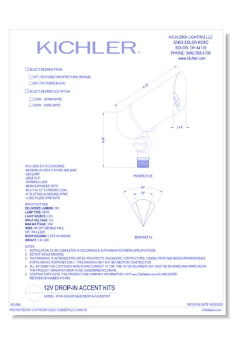 12V Drop-In Accent Kits - Kichler® Lighting - CADdetails
