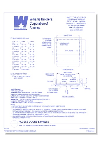 Access Doors & Panels - CADdetails
