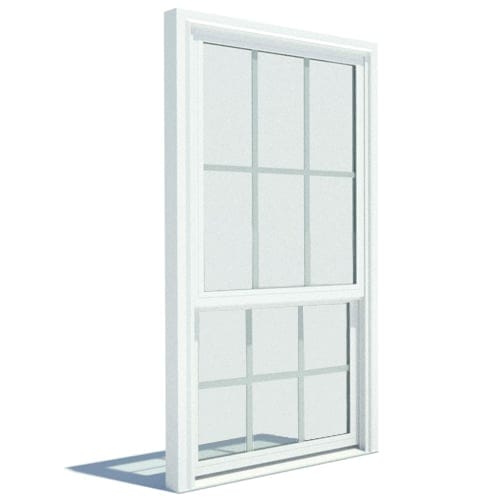 Impervia Series, Fiberglass Double-Hung Window, Contemporary - CADdetails