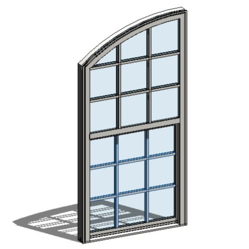 1500 Series: Vinyl Windows Single Hung - Uneven Leg Arch Operable ...