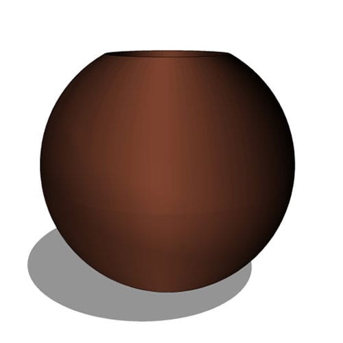 Miro Round Fiberglass Planter - Planters Unlimited - CADdetails