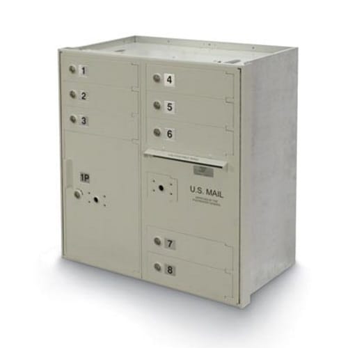 8-Door 4C High Security Horizontal Mailbox - CADdetails
