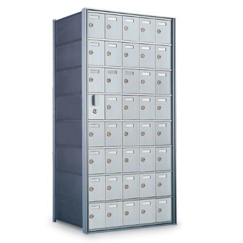 21-Door Rear-Loading Private Horizontal Mailbox - CADdetails