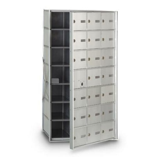 Front Loading 20-Door Horizontal Mailbox - CADdetails