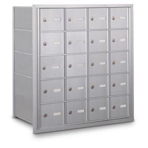Rear Loading 20-Door Horizontal Mailbox - CADdetails