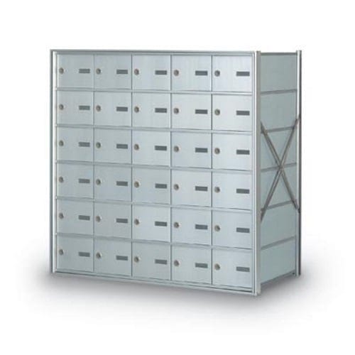 Rear Loading 30-Door Horizontal Mailbox - CADdetails