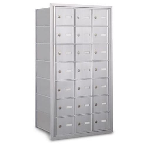 Rear Loading 21-Door Horizontal Mailbox - CADdetails