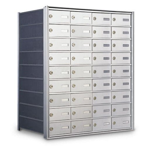 Rear Loading 40-Door Horizontal Private Mailbox - CADdetails