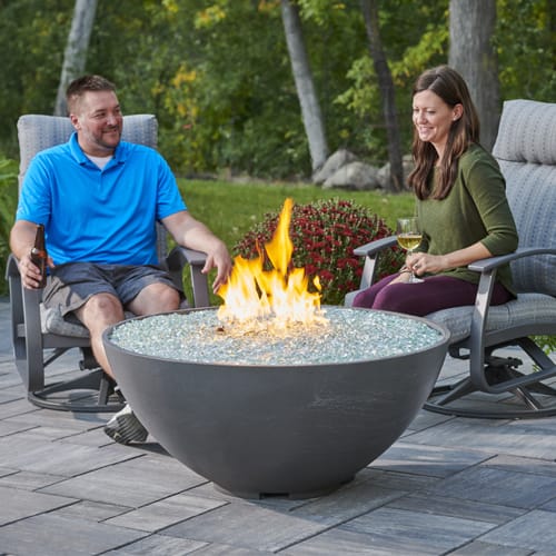 Cove 42" Edge Round Gas Fire Pit Bowl - CADdetails