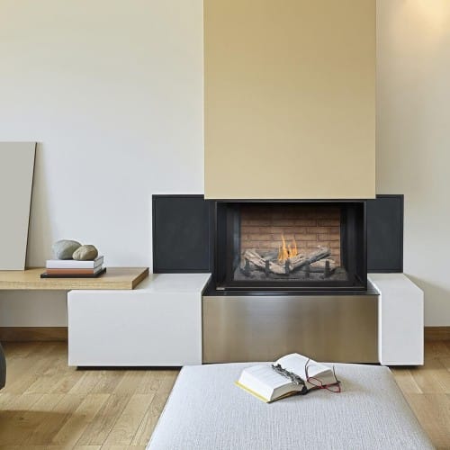 Bay Residental Gas Fireplace - Montigo Fireplaces - CADdetails