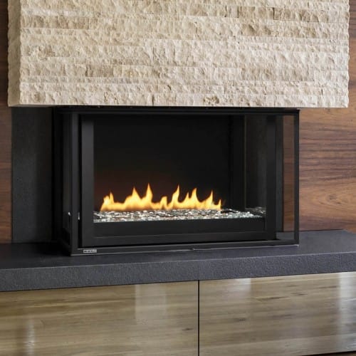 Bay Residental Gas Fireplace - Montigo Fireplaces - CADdetails