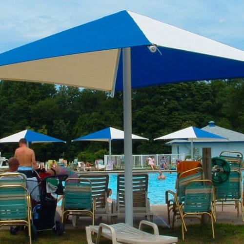 Single Post Pyramid - Shade Systems, Inc. - CADdetails